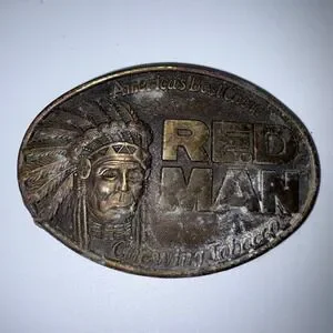 Red Man | Accessories | Vintage 988 Red Man Chewing Tobacco Belt Buckle ...